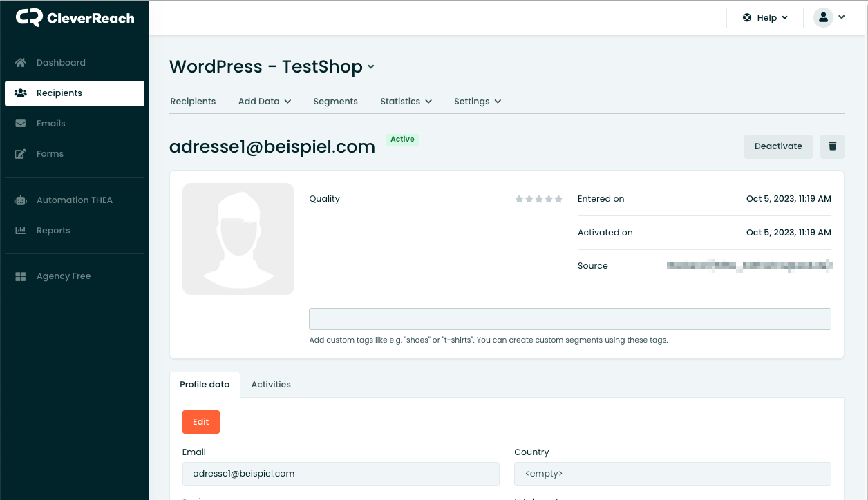 Attach tags to my recipients – CleverReach Support