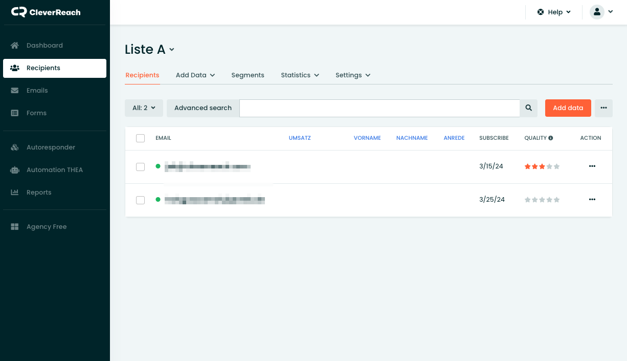 Import and export tags from your recipients – CleverReach Support