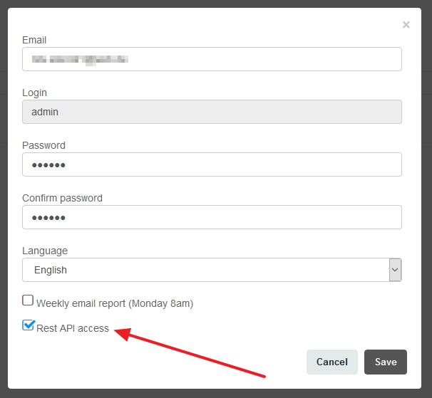 L'utente non dispone di un accesso API – Supporto CleverReach