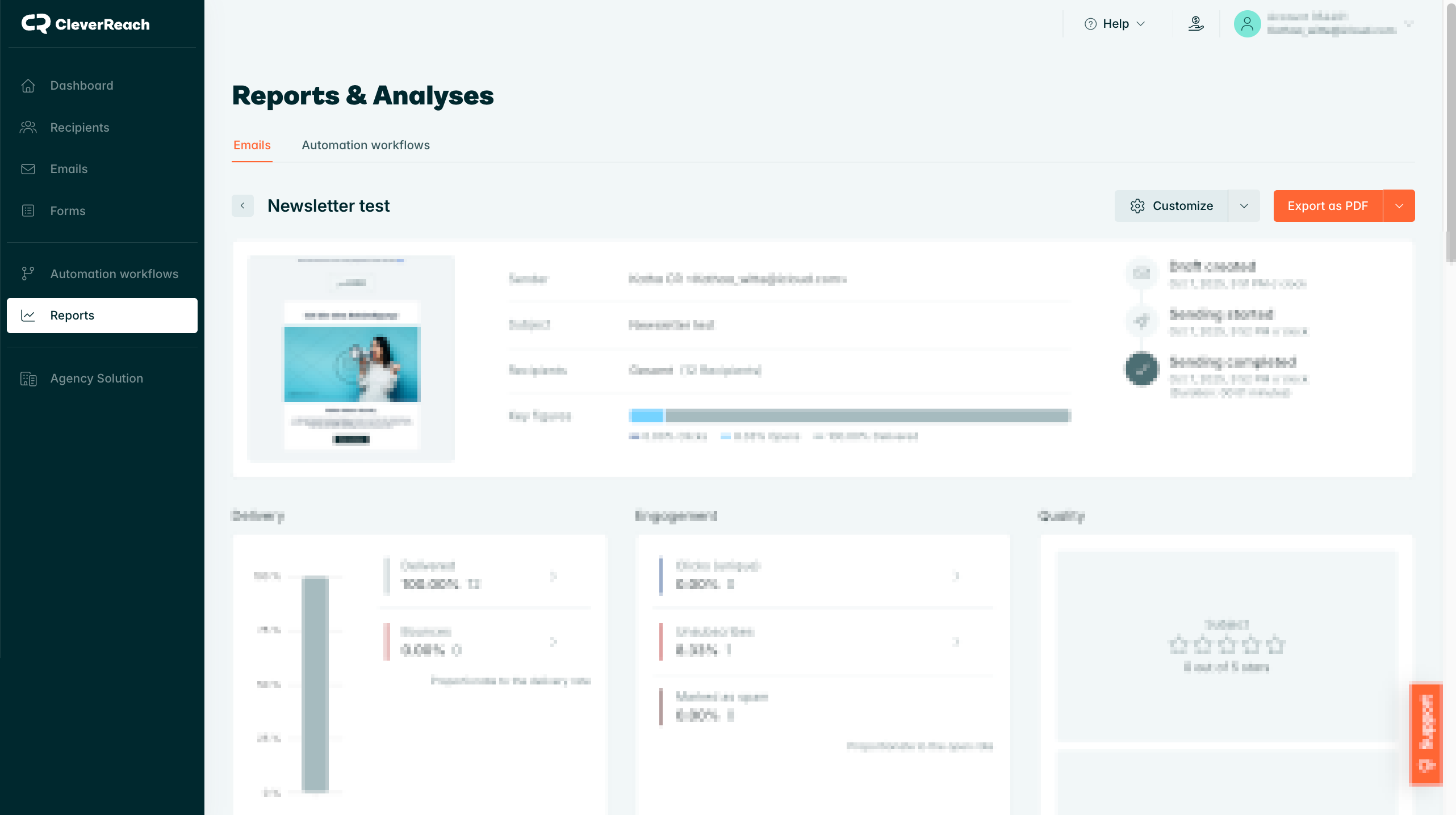 The new reporting (beta): Advantages and activation – CleverReach Support